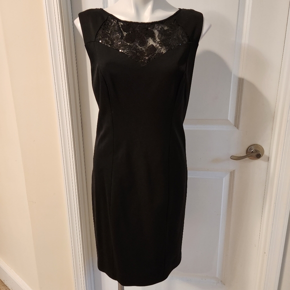 Cache | Dresses | Cache Black Dress Size 2 With Sequins Detail | Poshmark